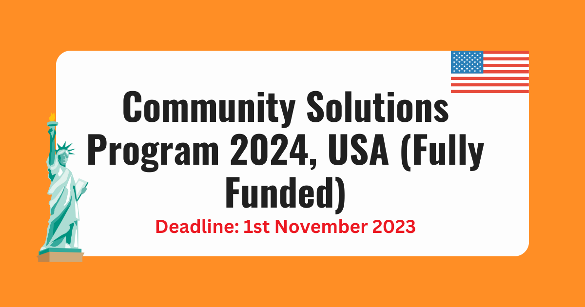 Community Solutions Program 2024, USA (Fully Funded)