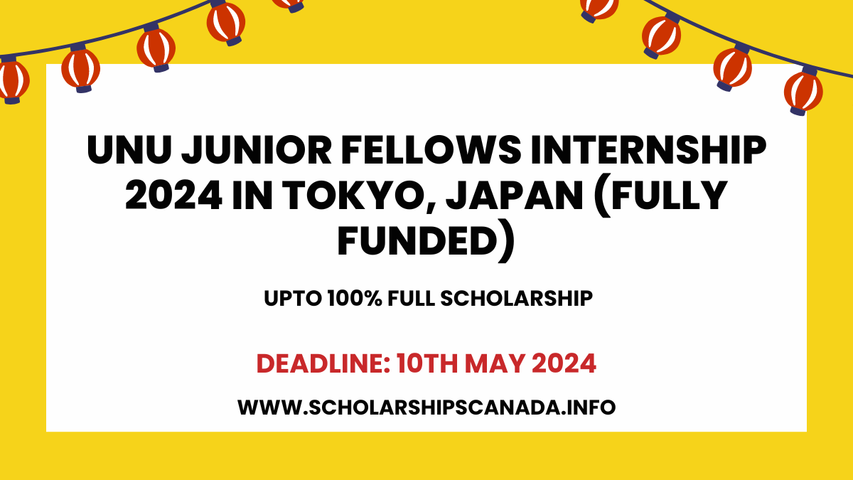 UNU Junior Fellows Internship 2024 in Tokyo, Japan (Fully Funded)